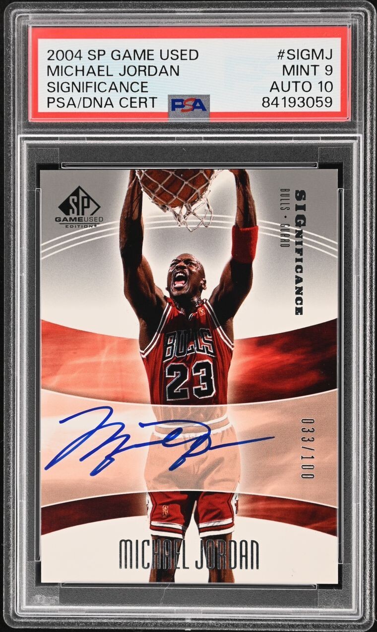 2004-05 SP Game Used - SIGnificance #SIG-MJ Michael Jordan /100 (AU ...