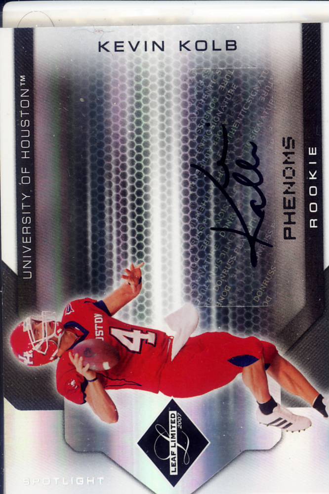 kevin kolb rookie rc draft auto autograph houston cougars college 1/10 ...