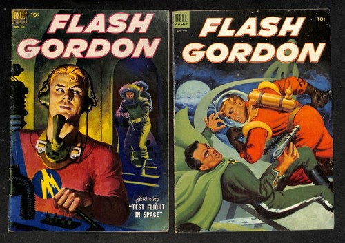 Flash Gordon Four Color #424 & 512 Test Flight in Space Dell Lot X2 (CZ ...