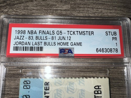 1998 NBA Finals Ticketmaster Bulls Michael Jordan Last Home Game Ticket ...