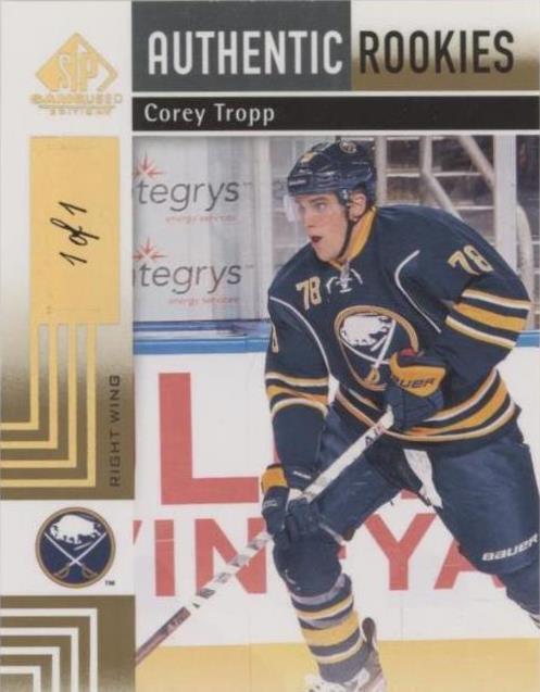 2011-12 SP Game Used Edition - Authentic Rookies Corey Tropp #176 Gold ...