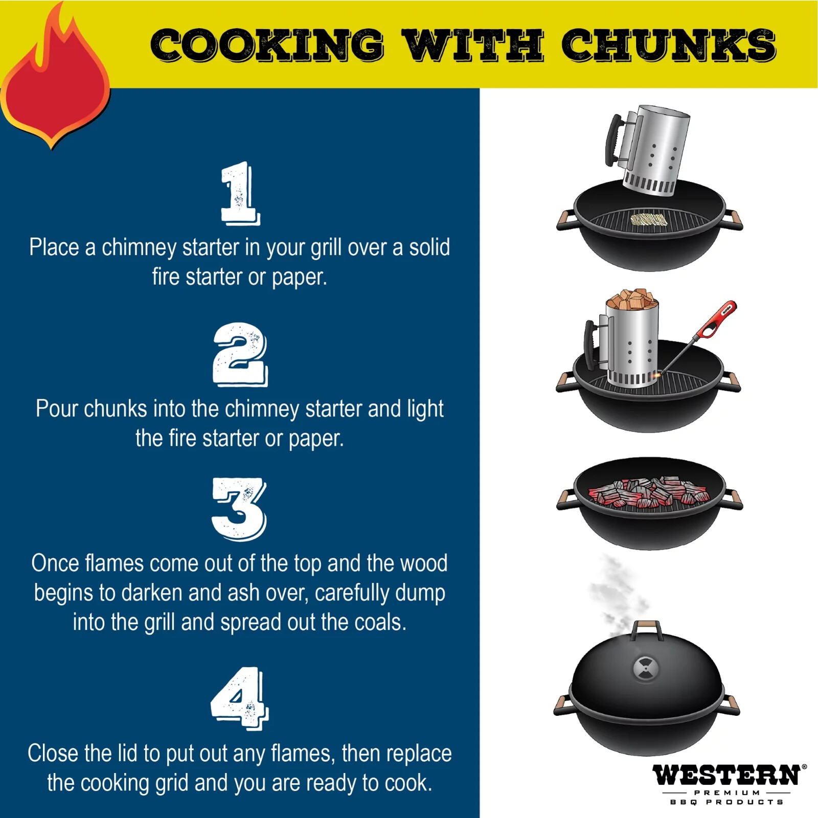 Western 500 CU IN Hickory Chunk Box CS Smoking Wood Chunks Free ...