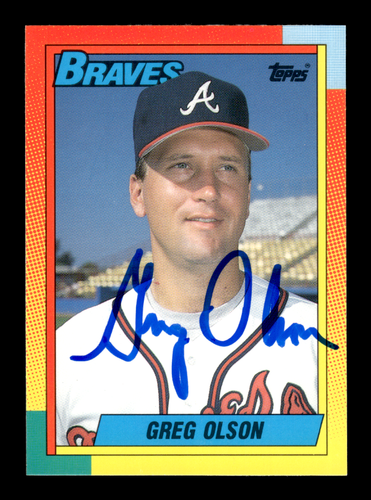 1990 Topps Traded # 84T Greg Olson Autograph Signed Card (M2) Atlanta ...