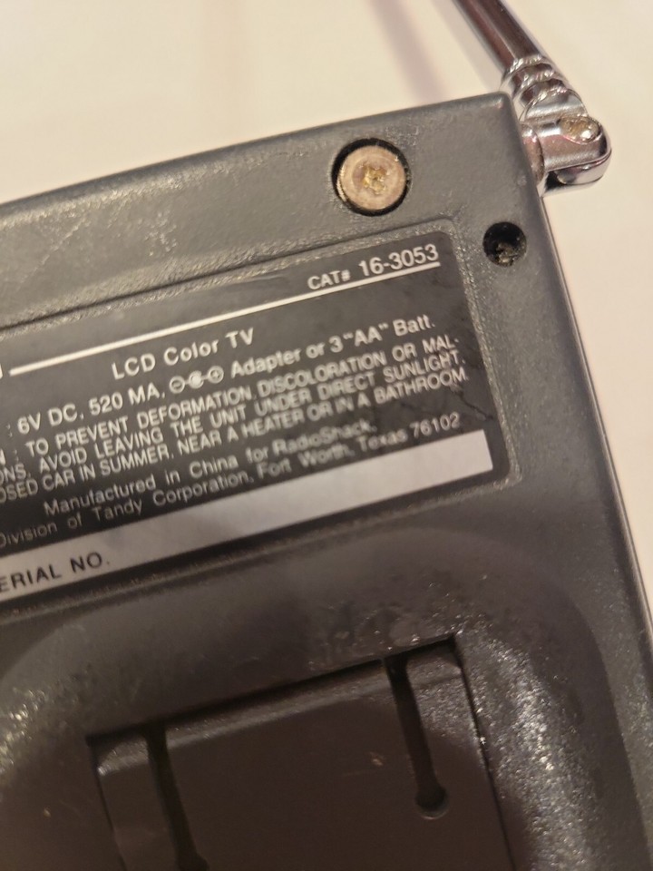 Vintage RCA Lcd Color Portable Television Model 16-3053 | eBay