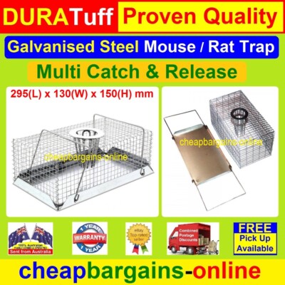 MOUSE TRAP RAT TRAP MULTI CATCH & RELEASE REUSABLE HUMANE RODENT TRAP ...