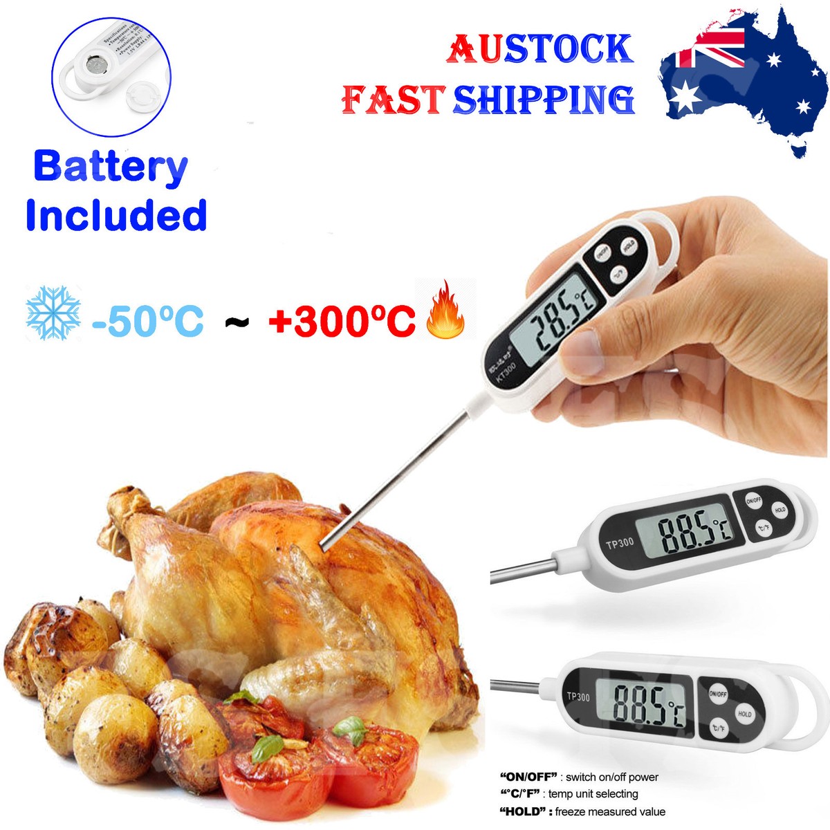 Oven Temperature Meat Probe GABRIELLE 100% Wireless Cooking Probe,