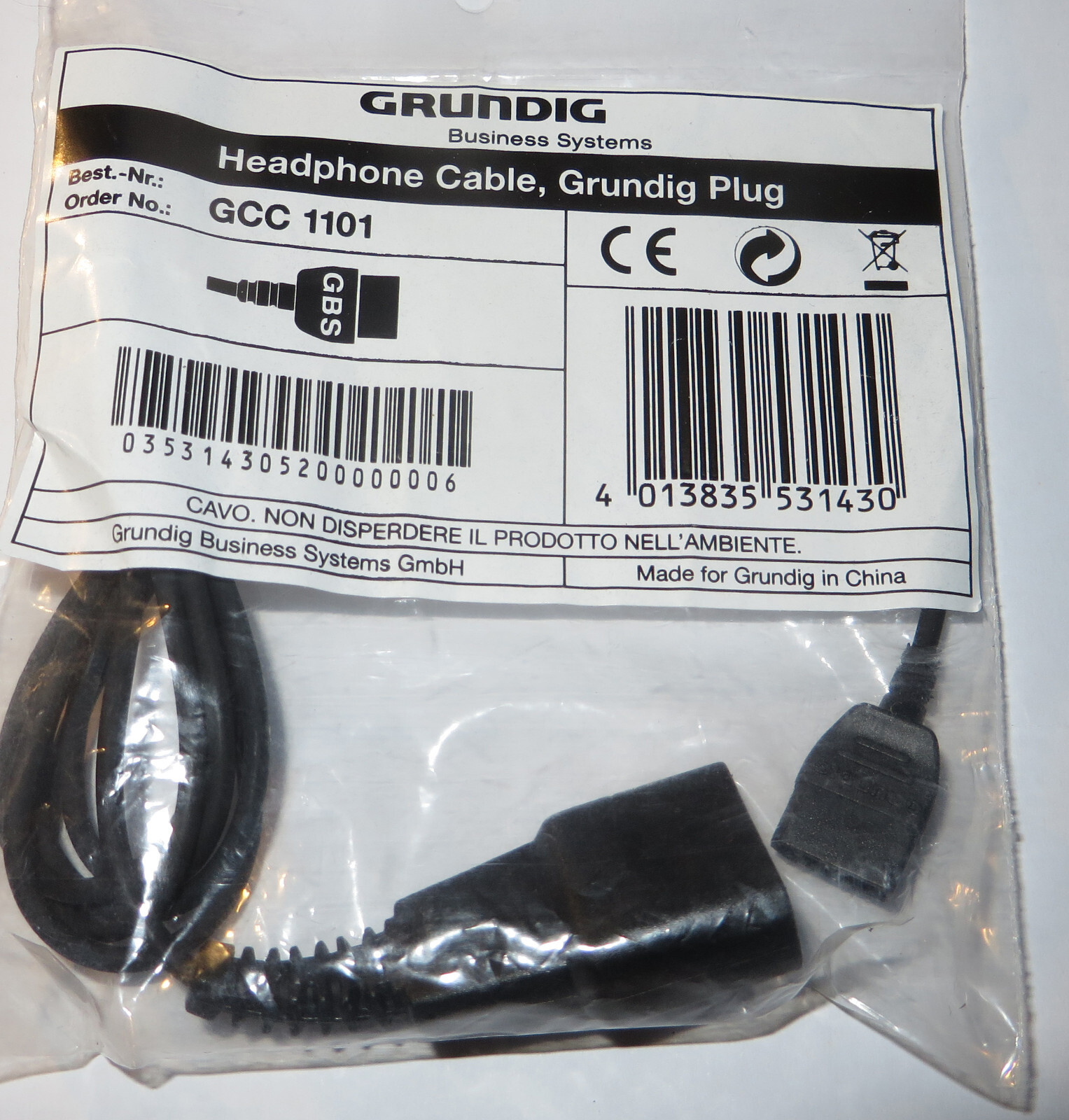 Grundig GBS Adapter GCC 1101 für Swingphone 568 / 957 / 565 Kopfhörer ...