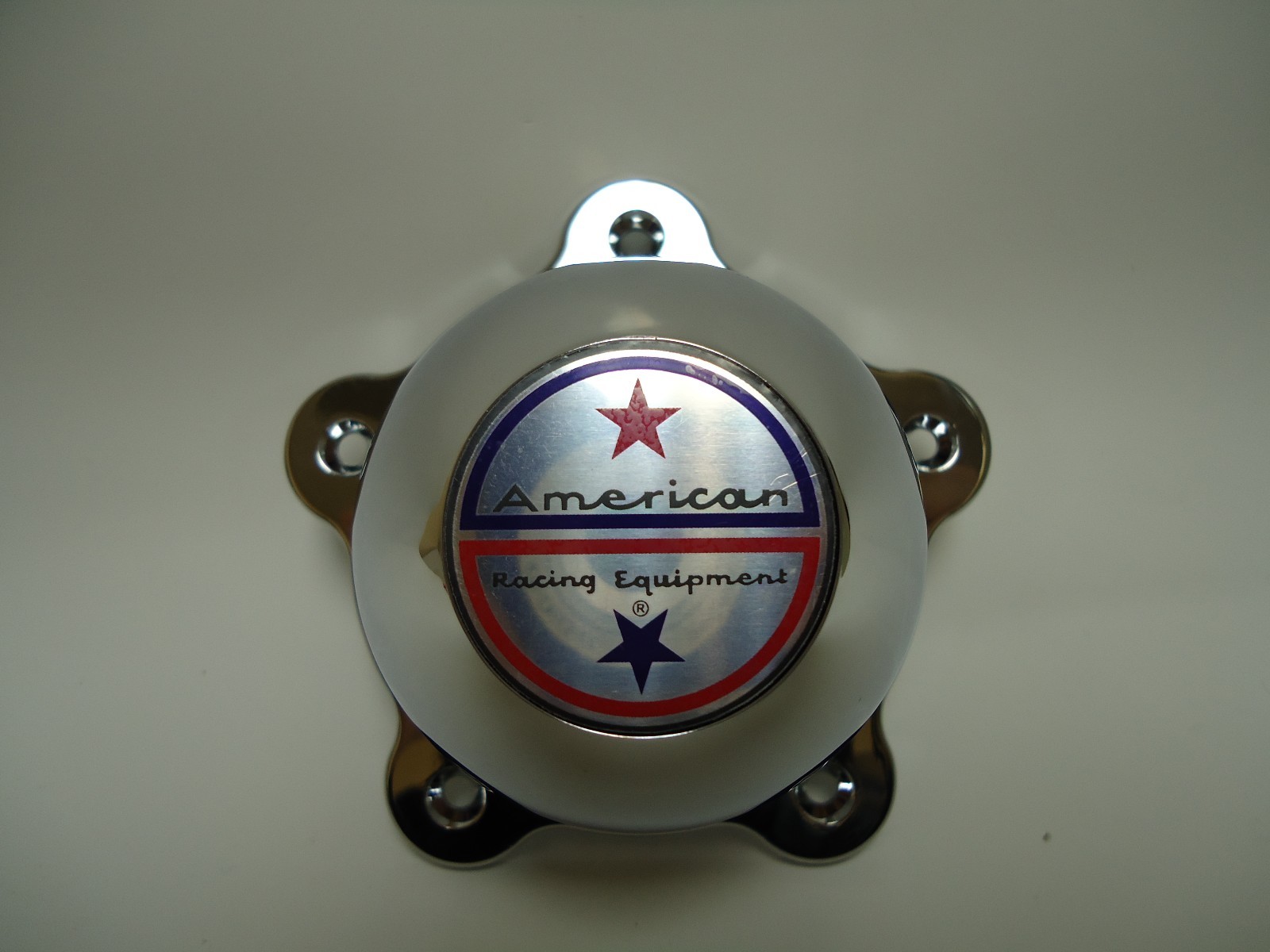 American Racing Center Cap Bolt-On Dome Chrome Plastic 1055001 ARE Logo ...