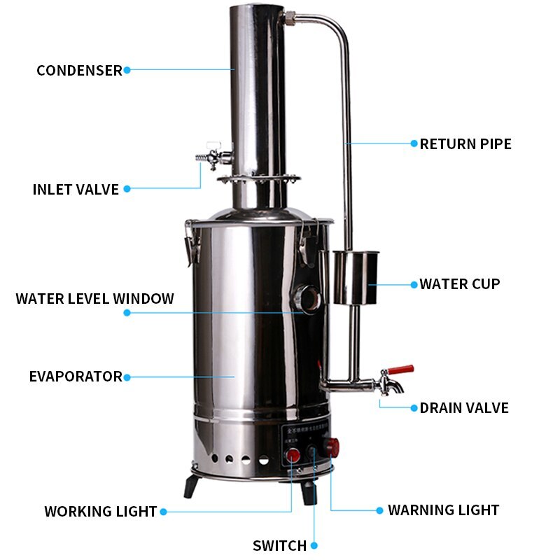 Distillation Water Machine Stainless Steel Electric Distilled Water ...