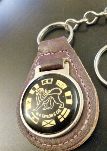 *RARE* Vintage W.A. Taylor Distilled Gin Keychain Key Fob Leather 1970S ...