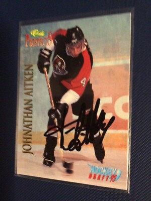 1995-96 Classic Prospects Johnathan Aitken Autographed Rookie Card | eBay