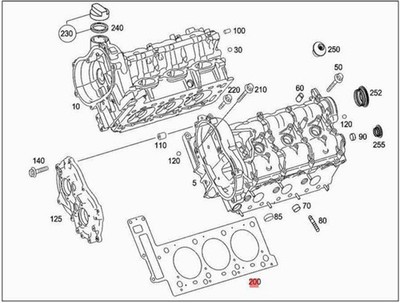 Genuine MERCEDES Left Cylinder head gasket 2720161520 | eBay