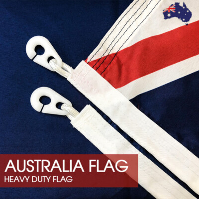 HEAVY DUTY Australian Flag Size 1800x900 With Polyester Sister Clips AU ...