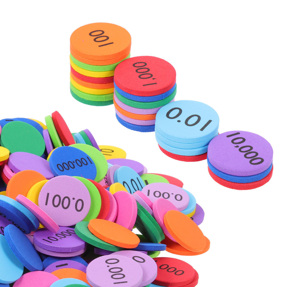 Math Number Counting Disks - Colorful Set of 160 Early Learning Pieces ...