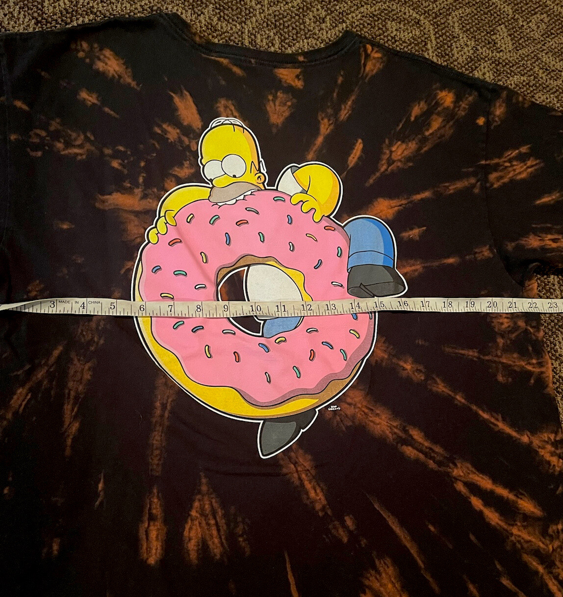 Men’s The Simpsons Homer Simpson Acid Spiral Donut Sh… - Gem