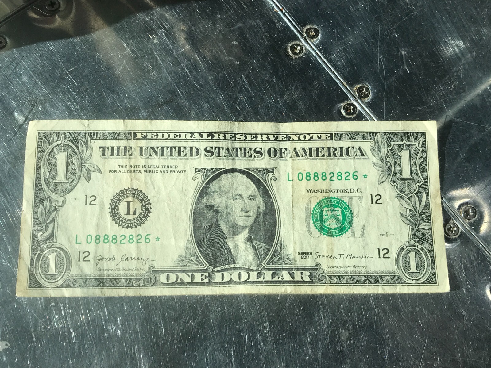 $1 One Dollar Bill Star Note L District L 08882826* RARE sheet note ...