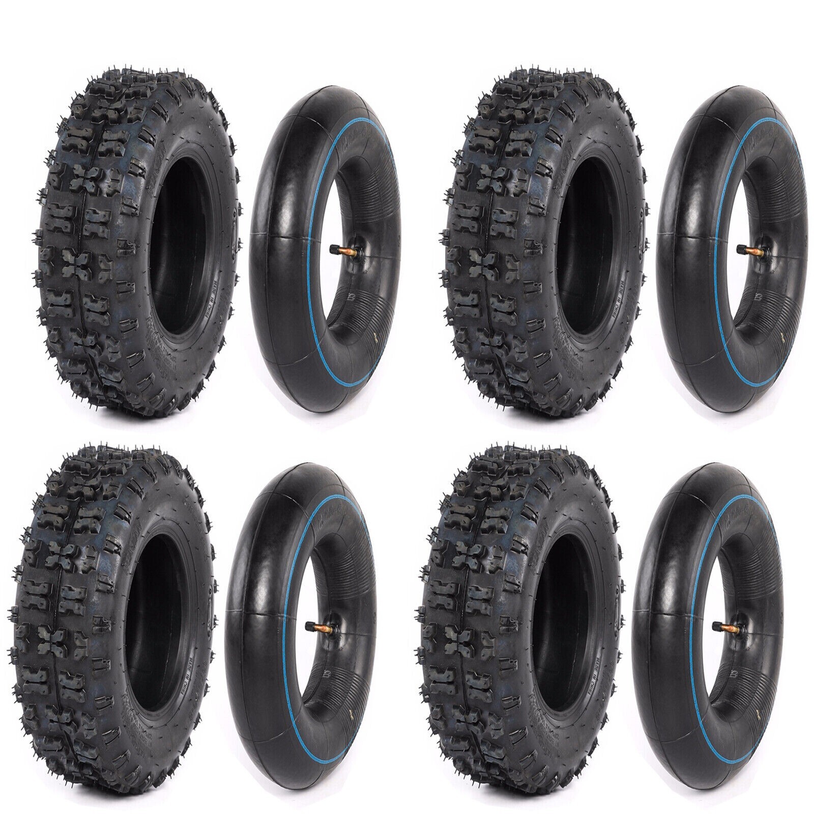 Set of 4 Rear 13x5.00-6+Front 4.10-6 Tires Tubes For Go Kart Scooter 4 ...