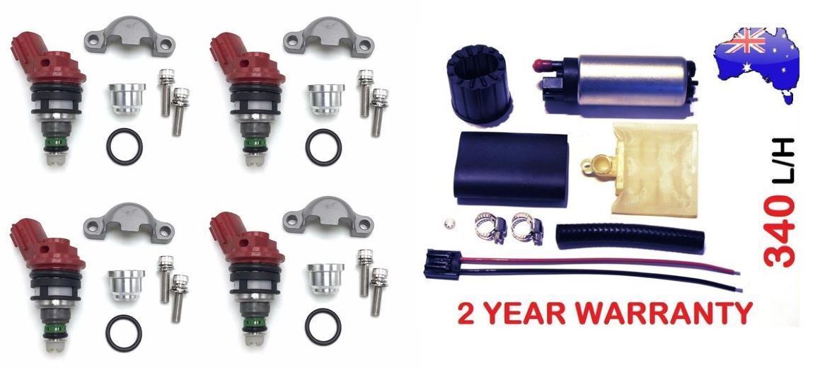 4 x 800cc FUEL INJECTORS + Fuel Pump for SUBARU WRX GC8 2.0L TURBO SIDE ...