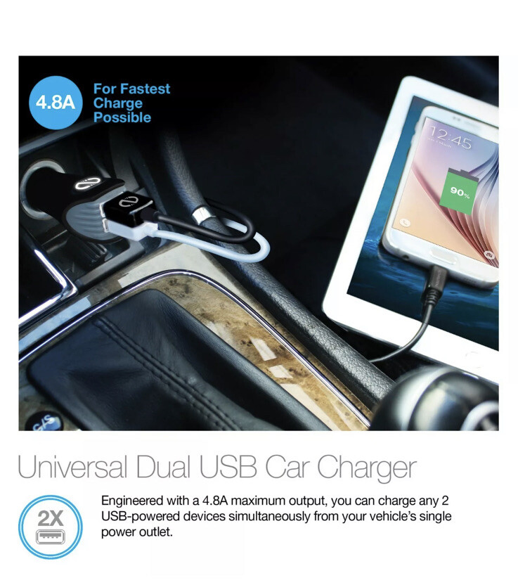 New Naztech Essential Cell Phone Car Kit USB-C Cable Vent Mount Car ...