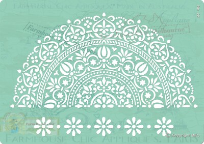 Mandala Stencil French Stencil Mandala Furniture Stencil with Border ...