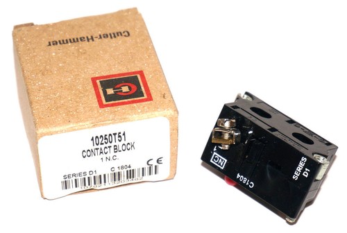 NEW CUTLER HAMMER 10250T-51 CONTACT BLOCK SERIES D1 10250T51 | eBay