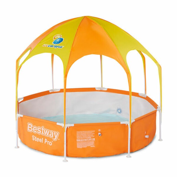 Bestway 8in x 20ft Splash-in-Shade Kids Spray Play Swimming Pool with ...