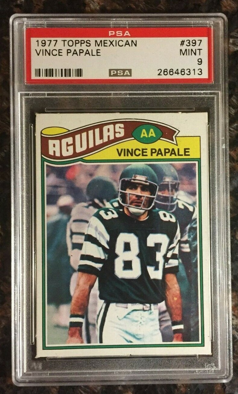1977 Topps Mexican #397 Vince Papale RC Rookie PSA 9 MINT Eagles ...