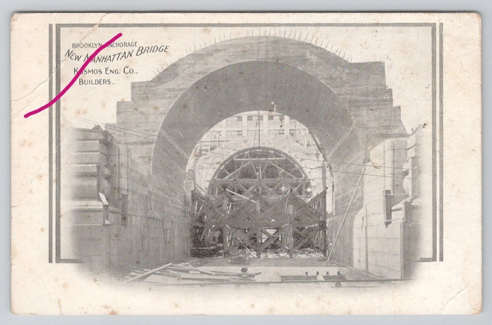 Brooklyn Anchorage New Manhattan Bridge Helderberg Portland Cement Ad ...
