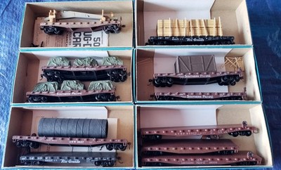 6 Athearn Southern Pacific CNW Rio Grande ATSF UP Flat Cars 40' 50' Ho ...