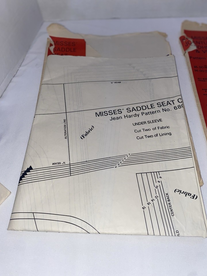 70’s Jean Hardy Pattern Misses Saddle Seat Coat 680 & Kentucky Jodhpurs ...