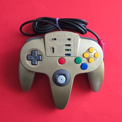 Nintendo 64 ASCII Turbo Controller GOLD Official OEM N64 GENUINE tested ...