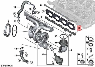 Genuine BMW Mini X1 X3 Cooper JCW F20 F21 F22 Seal Exhaust Manifold ...