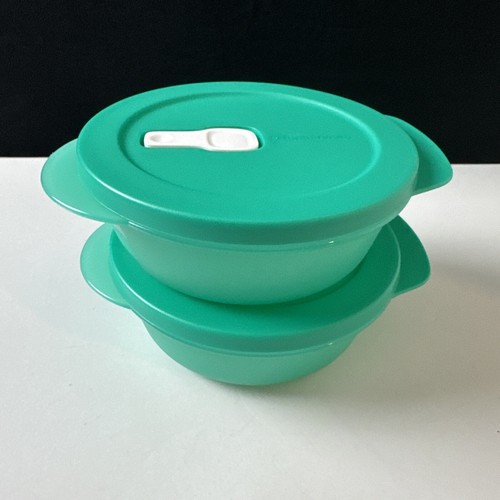 Tupperware CrystalWave Duo Round Bowl Microwave 2.25 Cup Each Set Of 2 ...