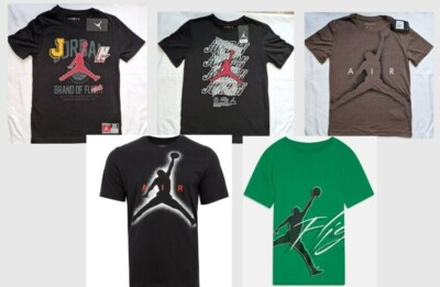 NIKE JORDAN Mix Up T-SHIRT -AIR JORDAN JUMPMAN 23 LOGO JUNIORS AGE 10 ...