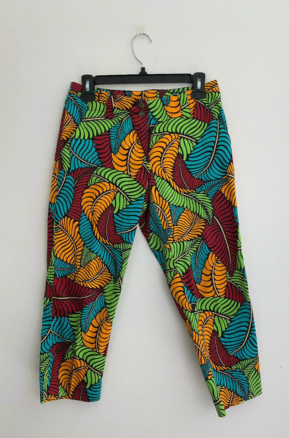 Loudmouth Golf Bold Tropical Leaf Print Capris Pants … - Gem