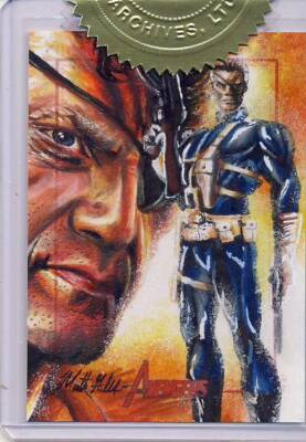 2012 Marvel Greatest Heroes Avengers sketch card Glebe Nick Fury | eBay