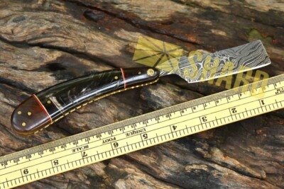 SHARDBLADE Custom Hand Forged Damascus Steel STRAIGHT BARBER RAZOR ...