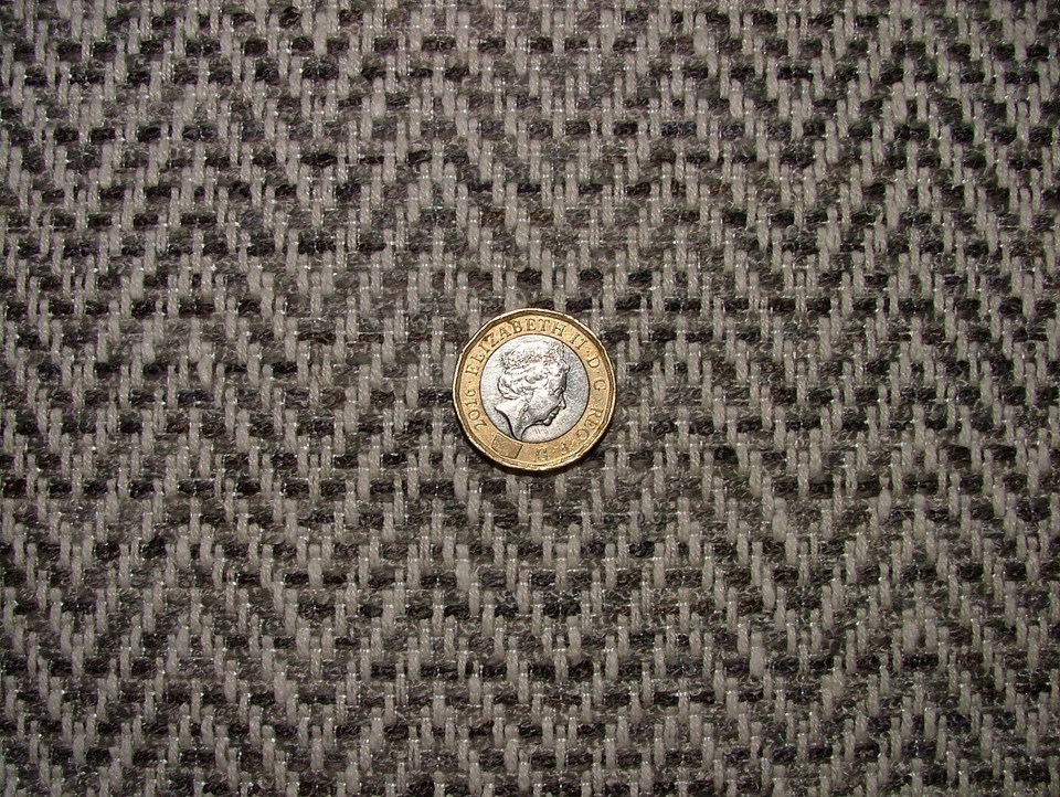 1.9 Metres iLiv Summit Pewter Heavy Woven Fabric Cushion Curtain ...