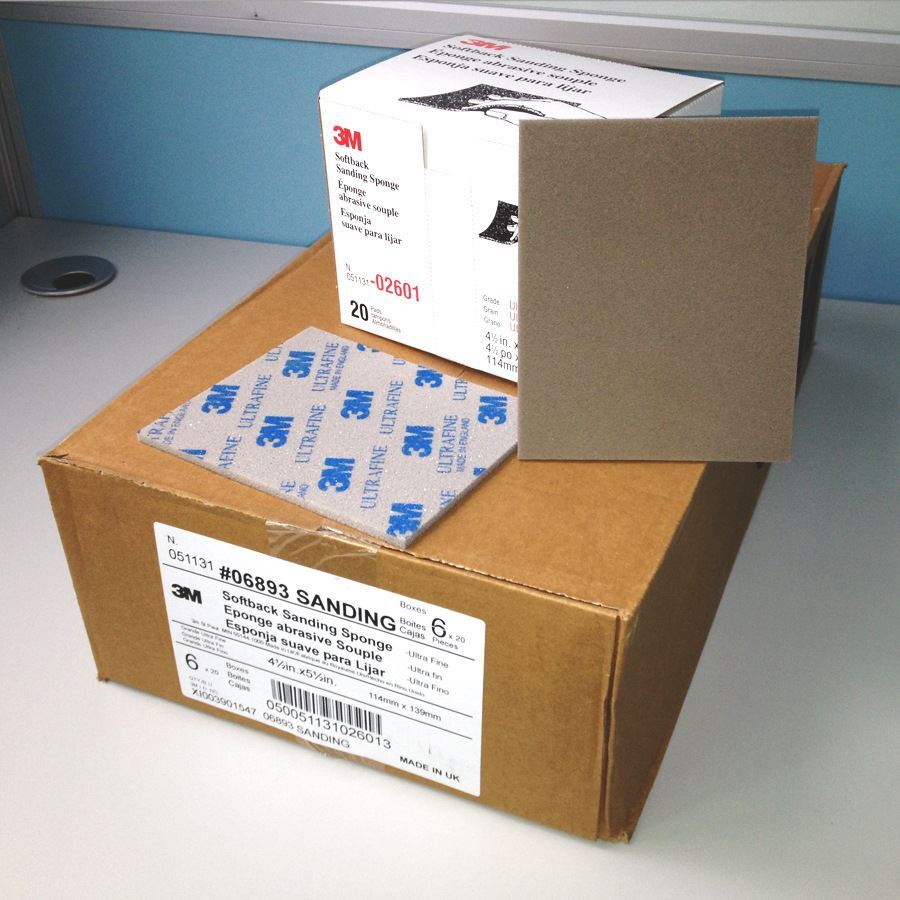 3M Genuine Sanding Sponges Sandpaper Pad Wet Dry Micro Super Ultra Fine ...