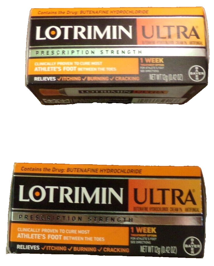 2x (TWO) Lotrimin Ultra Antifungal For Athlete's Foot, 0.42 Oz EXP 12/ ...