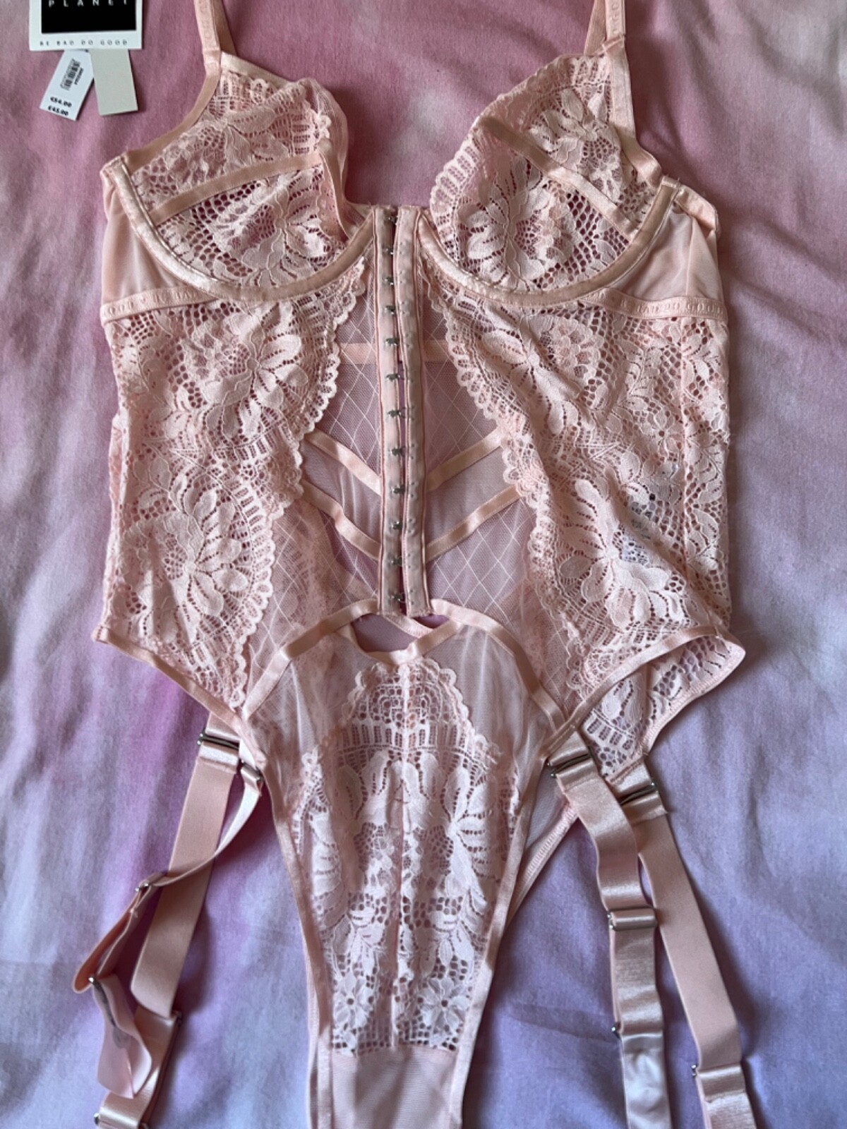Ann Summers Knickerbox Planet - The Serenity Seduction Bodysuit pale pink 10 B/C | eBay UK