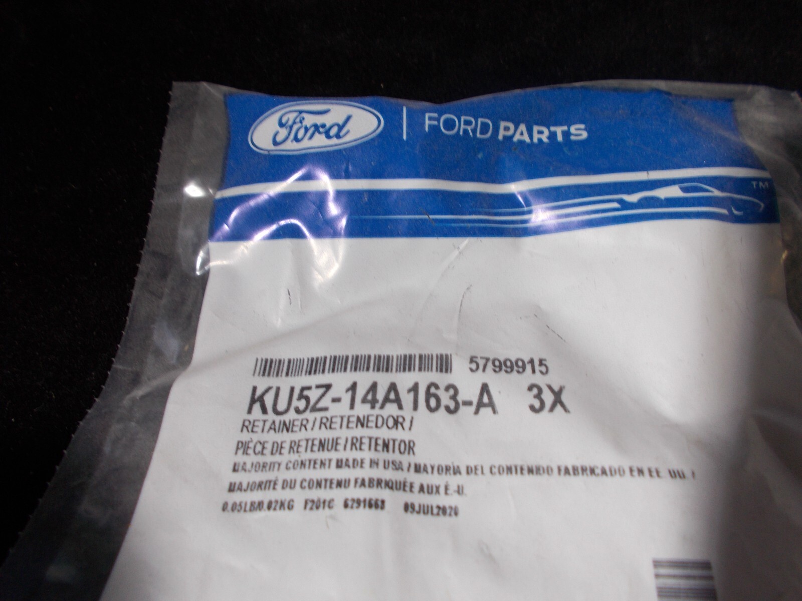 New Ford OEM Retainer KU5Z-14A163-A ( pkg of 3) | eBay