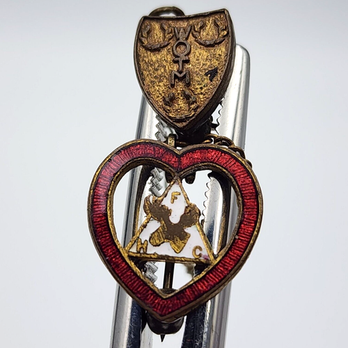 Vntg. WOTM FHC, Women of The Moose, Faith Hope Charity, Shield Heart ...
