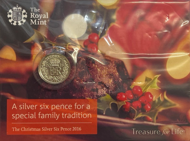 2016 CHRISTMAS PUDDING SIXPENCE - 6D SILVER COIN - UK COIN PACK | eBay