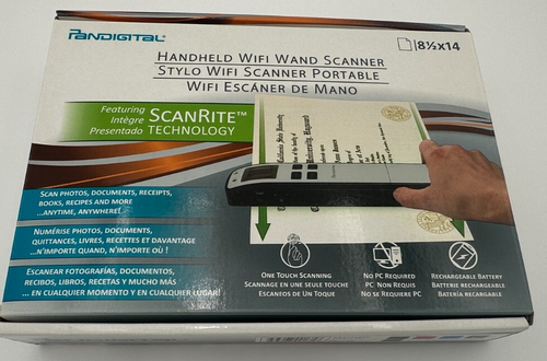 Pandigital Handheld Wifi Wand Scanner Built-in Memory Open Box Sealed ...