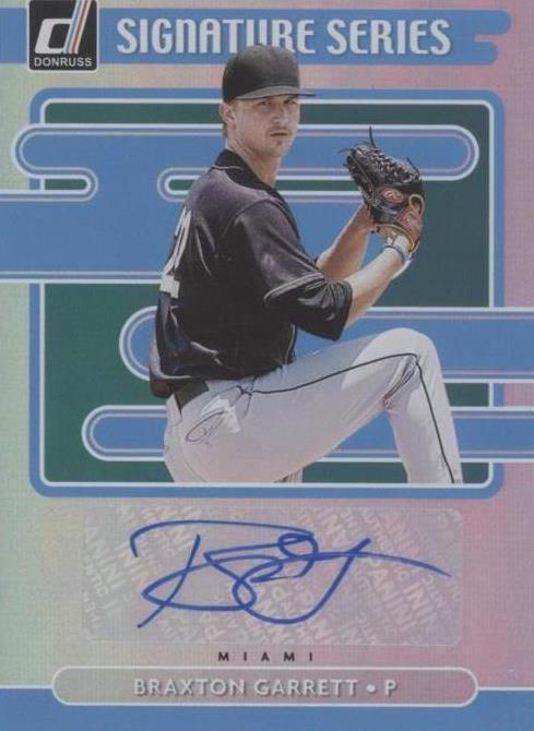 2021 Panini Donruss - Signature Series Braxton Garrett #SS-BG (AU, RC ...