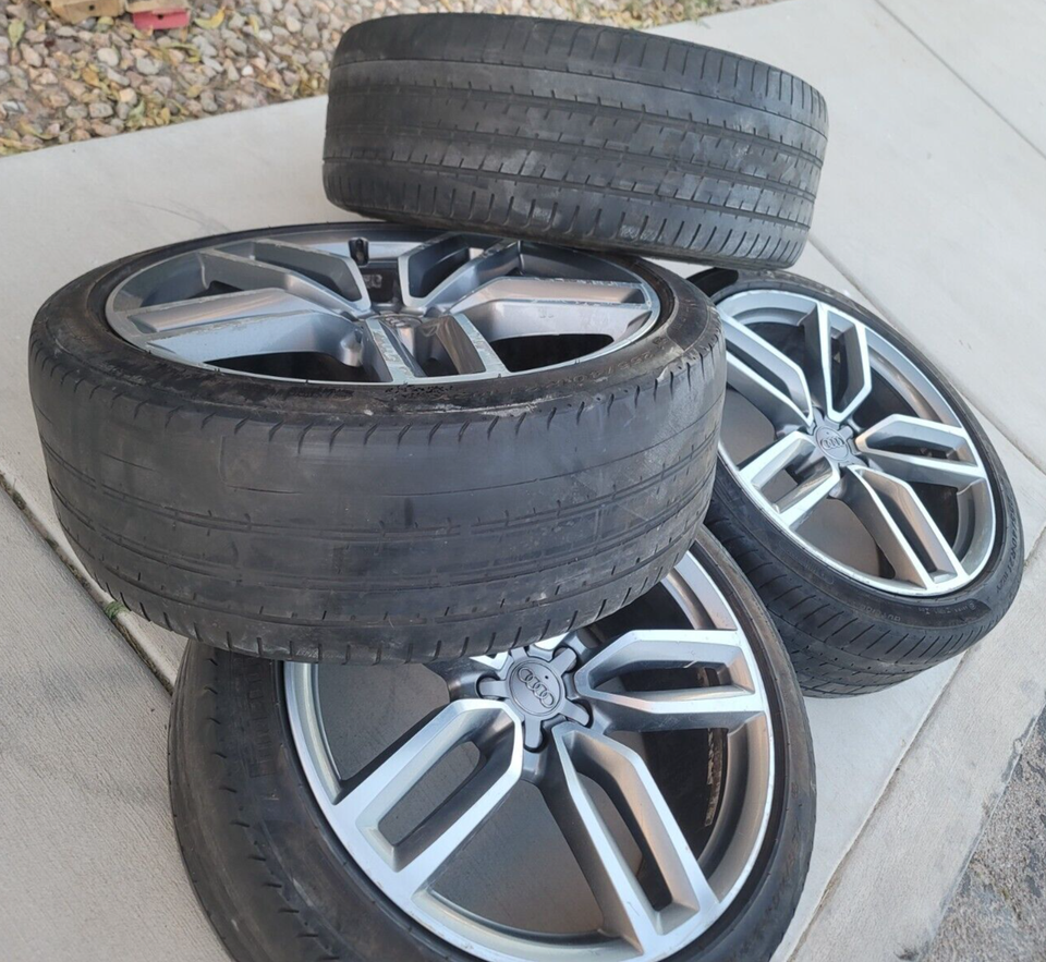 4) Used Audi SQ5 Grey Machined 21" Factory OEM Wheels Rims 2014-2017 ...