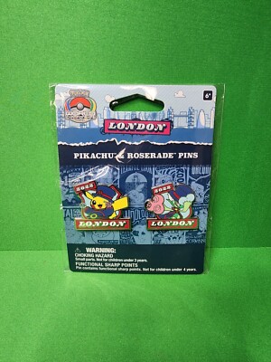 Pokemon Pikachu & Roserade Pins London 2022 World Championships | eBay