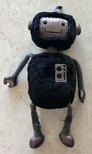 Jellycat London Black/Silver Jellybot Little! Plush Robot 12" Damaged ...