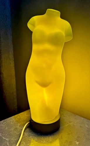 Vintage Holsen Beautiful Bust Of Lady Desk Lamp Yellow Mid-century Lamp | eBay